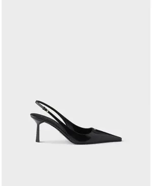 Prada Brushed Leather Slingback Pumps