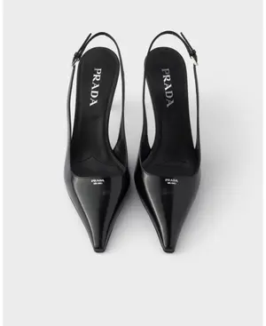 Prada Brushed Leather Slingback Pumps