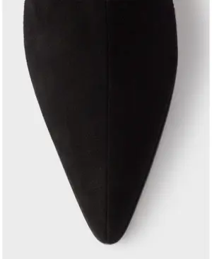 Prada Stretch Suede Knee-high Boots With Buckle Detail
