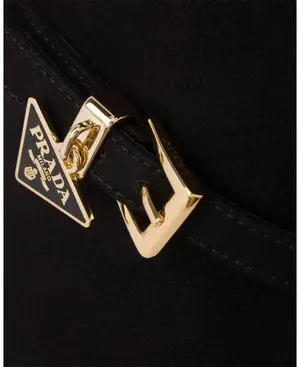Prada Stretch Suede Knee-high Boots With Buckle Detail