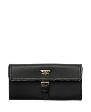 Prada Large Nappa Leather Wallet - Black