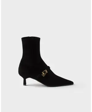 Prada Stretch Suede Booties
