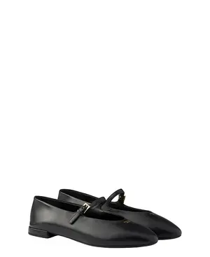 Prada Leather Ballerinas - Black