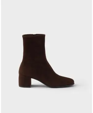 Prada Stretch Suede Booties
