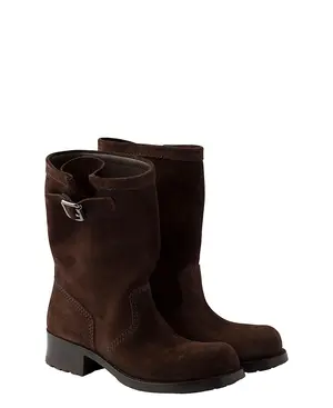 Prada Suede Mid-calf Boots