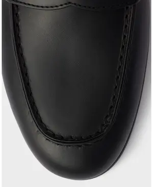 Prada Leather Loafers With Metal Detailing