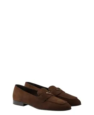 Prada Suede Loafers Brown