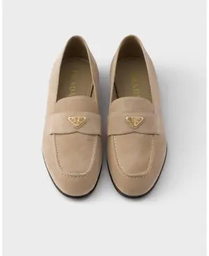Prada Suede Loafers - Neutral