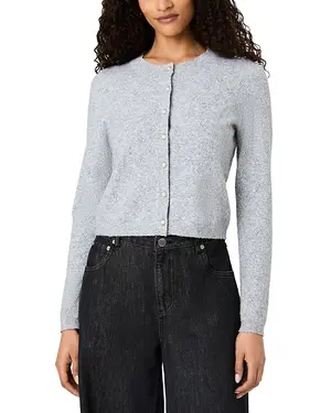 French Connection Dakota Pointelle Knit Cardigan - Medium Heather