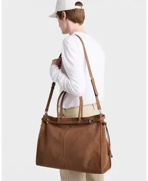 Prada Bonnie Nubuck Leather Tote Bag