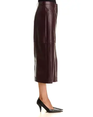 French Connection Madeline Faux Leather Midi Skirt