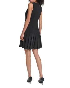 Karl Lagerfeld Paris Pleated Drop Waist Dress