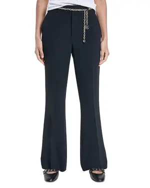 Karl Lagerfeld Paris Tailored Chain Belt Trousers - Black
