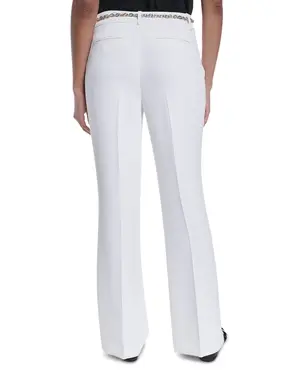 Karl Lagerfeld Paris Tailored Chain Belt Trousers - Soft White
