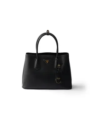 Prada Double Medium Saffiano Leather Bag - Black