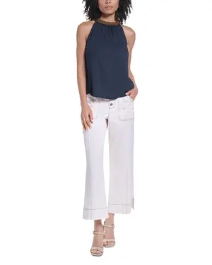 Karl Lagerfeld Paris Embellished Halter Top