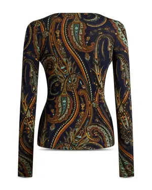 Etro Surplice Neck Knit Top