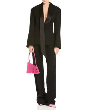 Attico Wool & Satin Tuxedo Jacket