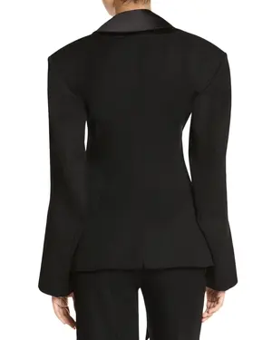 Attico Wool & Satin Tuxedo Jacket