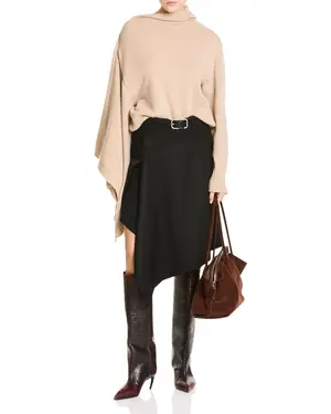 Attico Wool Attached Scarf Sweater