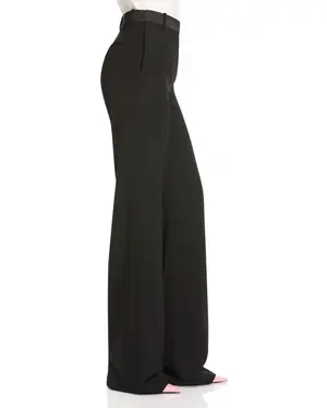 Attico Wrap Waist Wool Tuxedo Pants