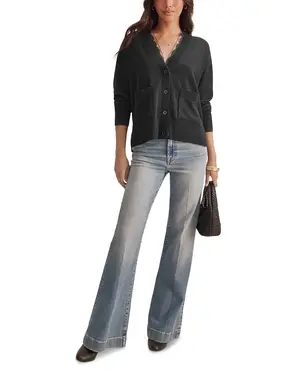 Splendid Georgie Lace Trim Cardigan