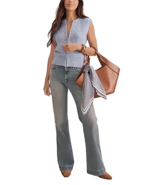 Splendid Benson Zippered Sweater Vest - Blue Mist