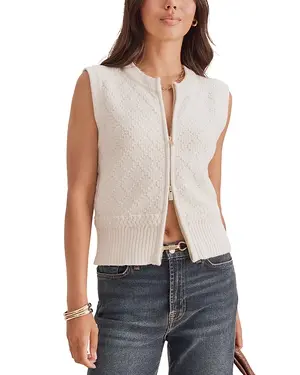 Splendid Benson Zippered Sweater Vest - Shell