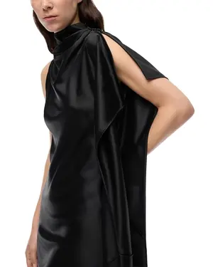 Pinko De Tomaso Asymmetrical Satin Dress