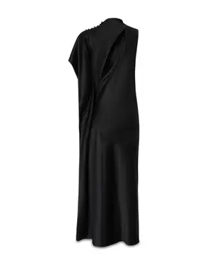 Pinko De Tomaso Asymmetrical Satin Dress