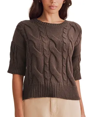 Splendid Rhiannon Cable Knit Sweater - Java
