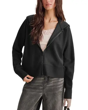 Splendid Winslow Zippered Hoodie - Black