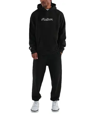 MALBON Fesque Cotton Logo Hoodie - Black
