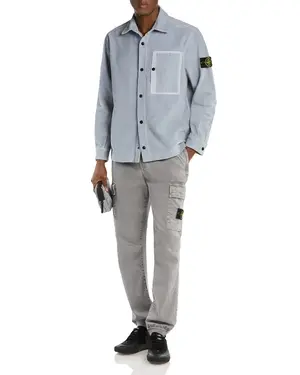 Stone Island Boxy Outline Pocket Cotton Corduroy Overshirt