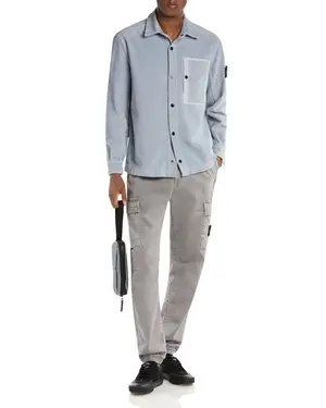 Stone Island Boxy Outline Pocket Cotton Corduroy Overshirt