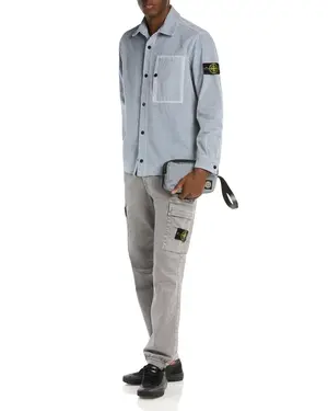 Stone Island Boxy Outline Pocket Cotton Corduroy Overshirt