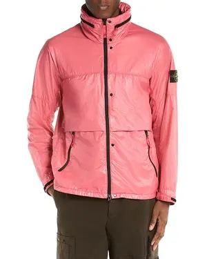 Stone Island Hooded Zipper Jacket - Geranium