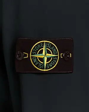 Stone Island Felpa Solid Cotton Hooded Sweatshirt