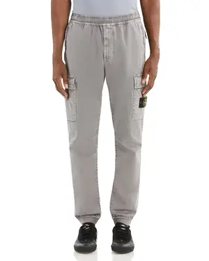 Stone Island Pantalone Skinny Fit Tapered Cotton Blend Pants - Grey