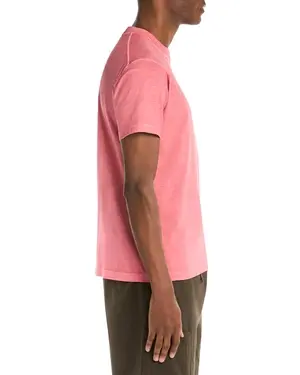 Stone Island Compass Patch Cotton Crewneck T-shirt - Geranium