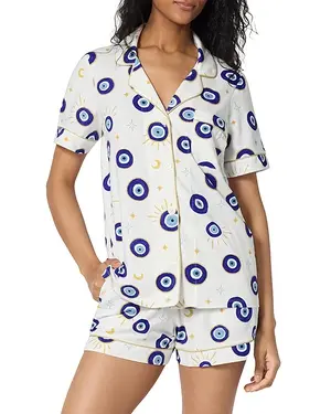 BEDHEAD PAJAMAS Printed Short Sleeve Boxer Pajama Set Exclusive - Eyeconic