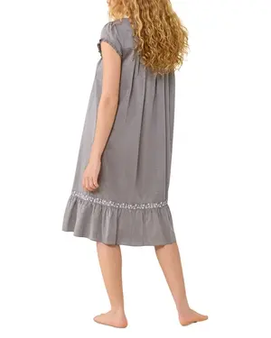 Eileen West Cap Sleeve Cotton Chambray Waltz Nightgown Exclusive