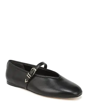 FAVORITE DAUGHTER Margot Leather Mary Jane Flats - Black