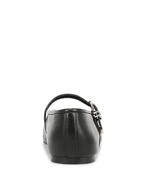 FAVORITE DAUGHTER Margot Leather Mary Jane Flats - Black