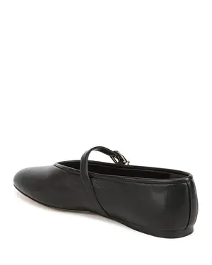FAVORITE DAUGHTER Margot Leather Mary Jane Flats - Black
