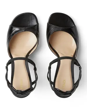 Fendi Colibri Leather Slingback Sandals