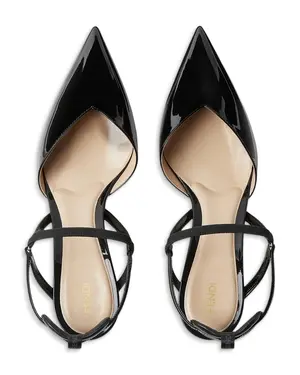 Fendi Very Colibri Mid Heel Slingbacks - Nero