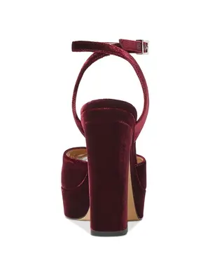 Fendi After 9 Velvet Peep Toe Platform Sandals