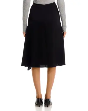 Theory Asymmetrical Hem Midi Skirt