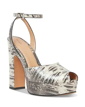 Fendi After 9 Peep Toe Platform Sandals - Pergamena